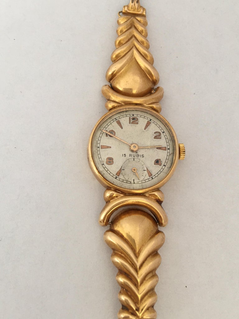18cKarat Gold Vintage 1950s Ladies Swiss Mechanical Watch For Sale at ...