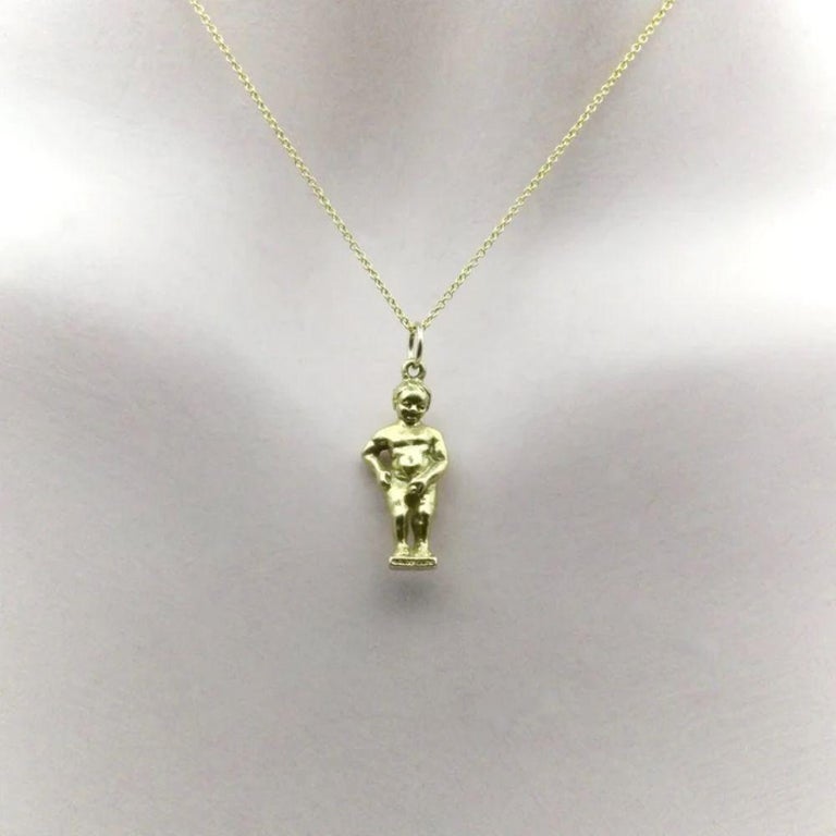 18K Gold Vintage Manneken Pis Charm or Pendant For Sale at 1stDibs
