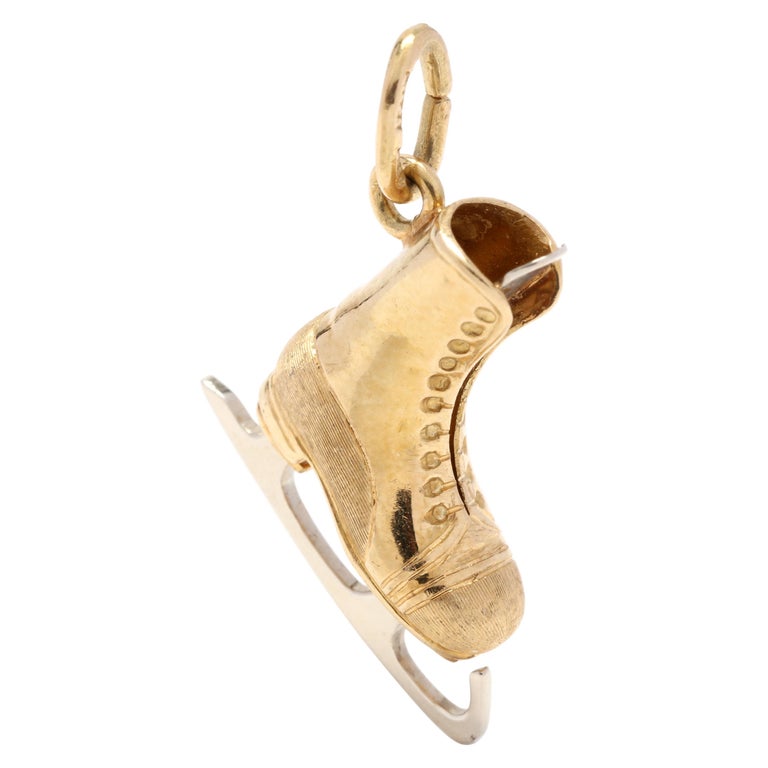 18k Ice Skate Charm For Sale at 1stDibs