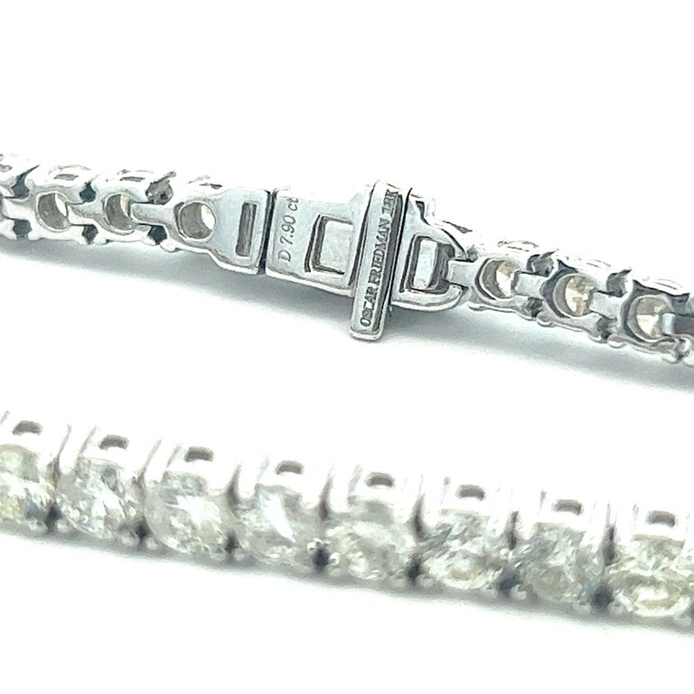 18k Oscar Friedman Diamond Tennis Bracelet For Sale at 1stDibs