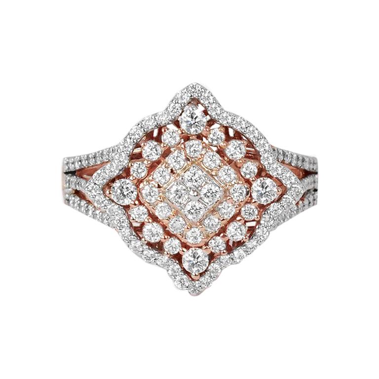 18k Ring Rose Gold Ring Diamond Ring Fancy Gold Diamond Ring For Sale ...