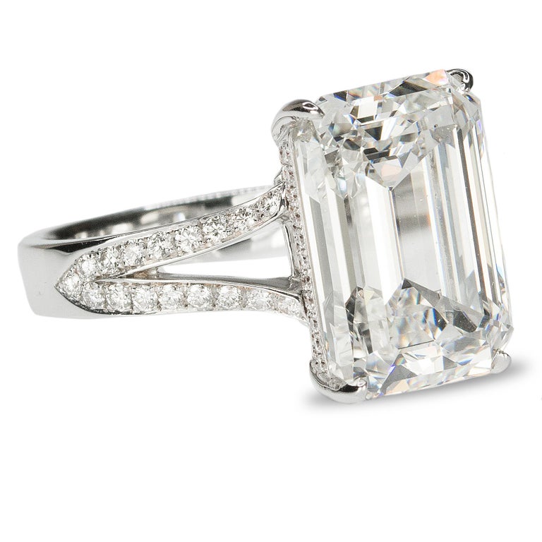 9.02 Carat GIA Certified G Color VS2 Emerald Cut Diamond Ring at ...