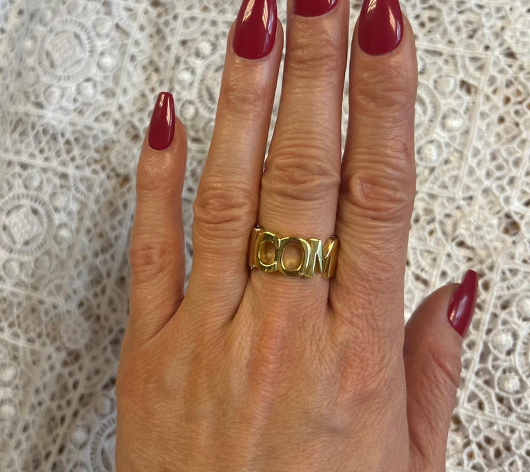 Customizable 18k Rose and Yellow Gold Compassion Word Ring For Sale at ...