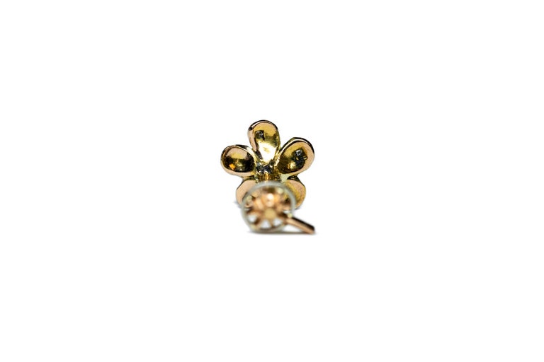 18K Rose Fairmined Gold, Canadamark Diamonds, Handmade, Flower Piercing ...