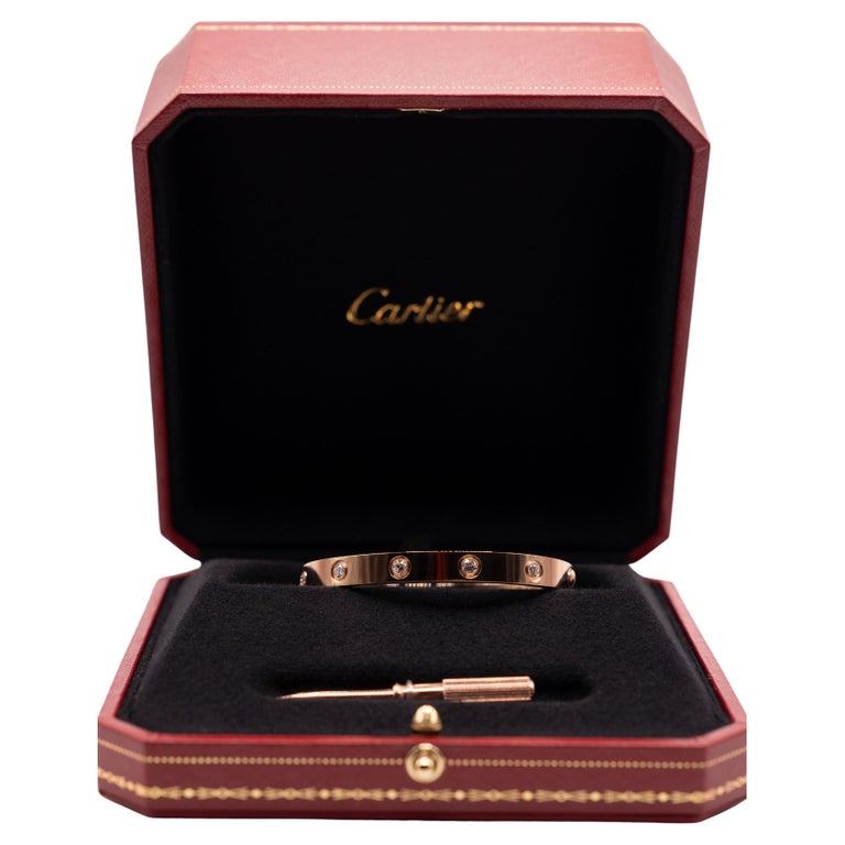 Cartier 18k Rose Gold, 10 Round Brilliant-Cut Diamonds Carat 0.96 For ...