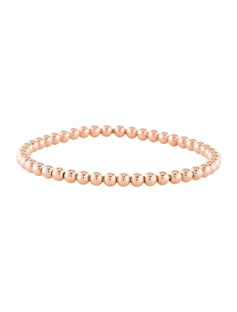 18k Rose Gold Beaded Stretch Bracelet Beads For Sale at 1stDibs