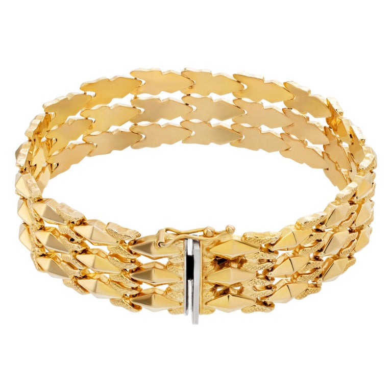 18k Rose Gold Bracelet with White Gold Clasp For Sale at 1stDibs