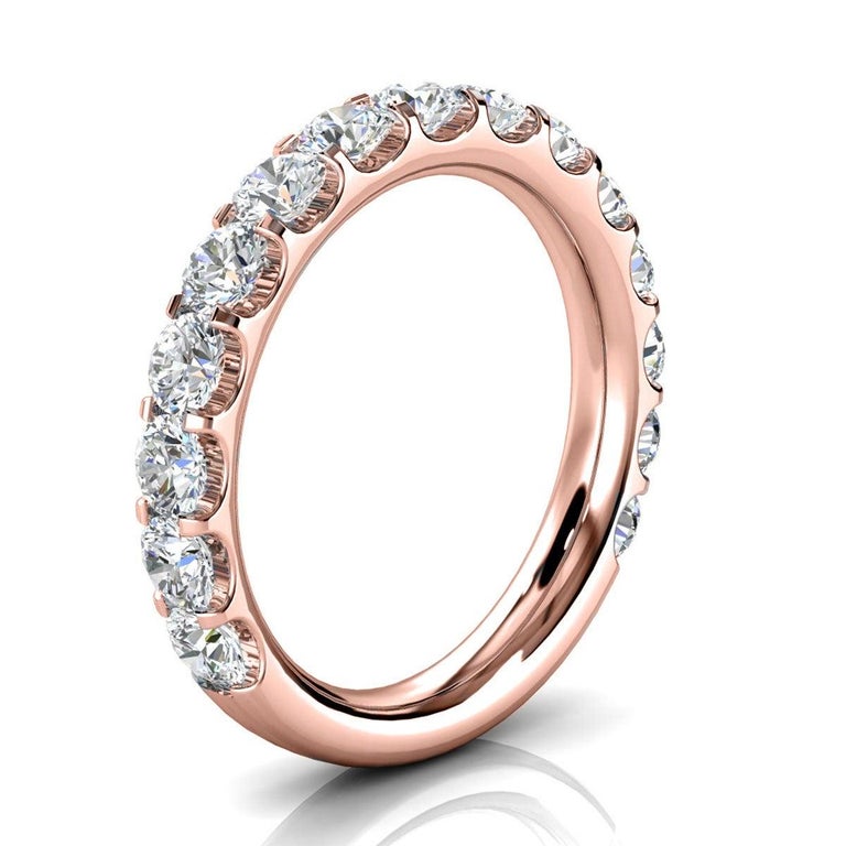 Customizable 18K Rose Gold Carole Micro-Prong Diamond Ring '1 1/2 Ct ...