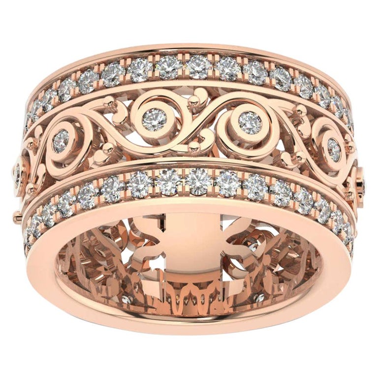 18k Rose Gold Charlotte Royal Diamond Ring '1 1/2 Ct. tw' For Sale at ...