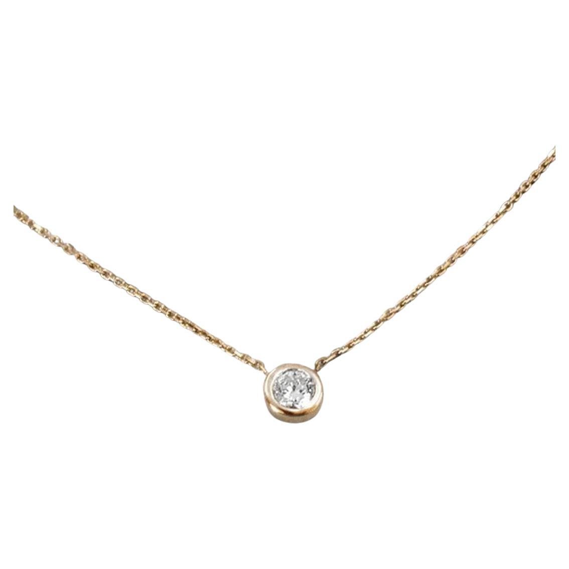 White Gold Diamond Solitaire Necklace at 1stDibs | white gold solitaire ...
