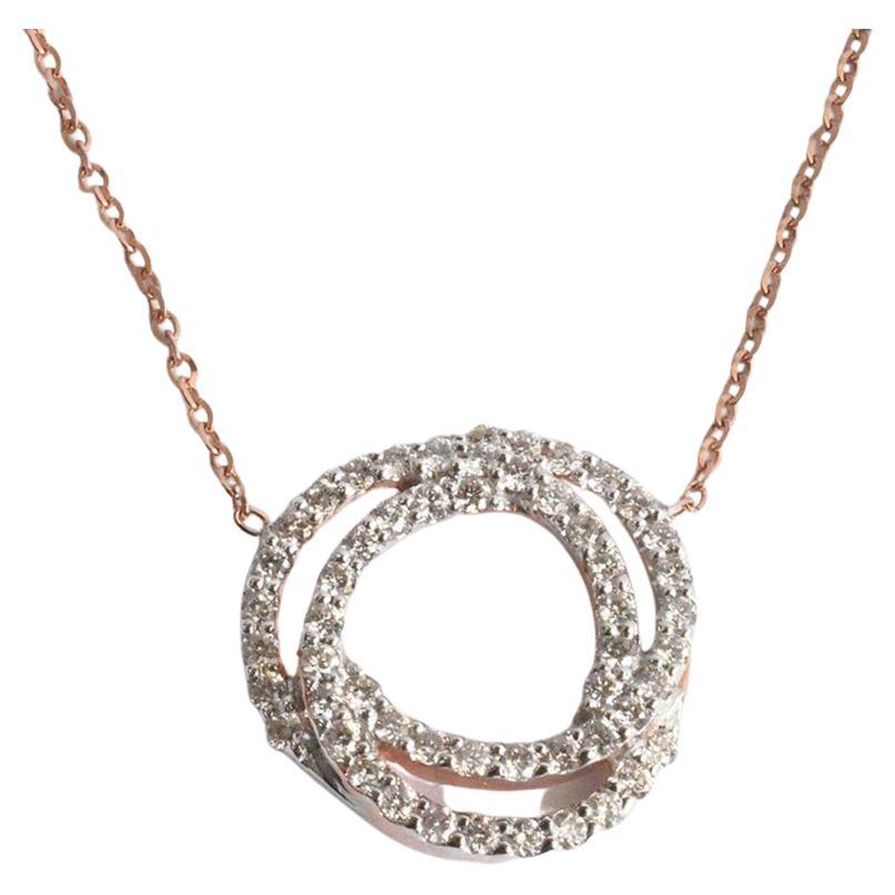 Vintage 2 Carat Diamond “Circle of Love” Pendant Necklace at 1stDibs ...