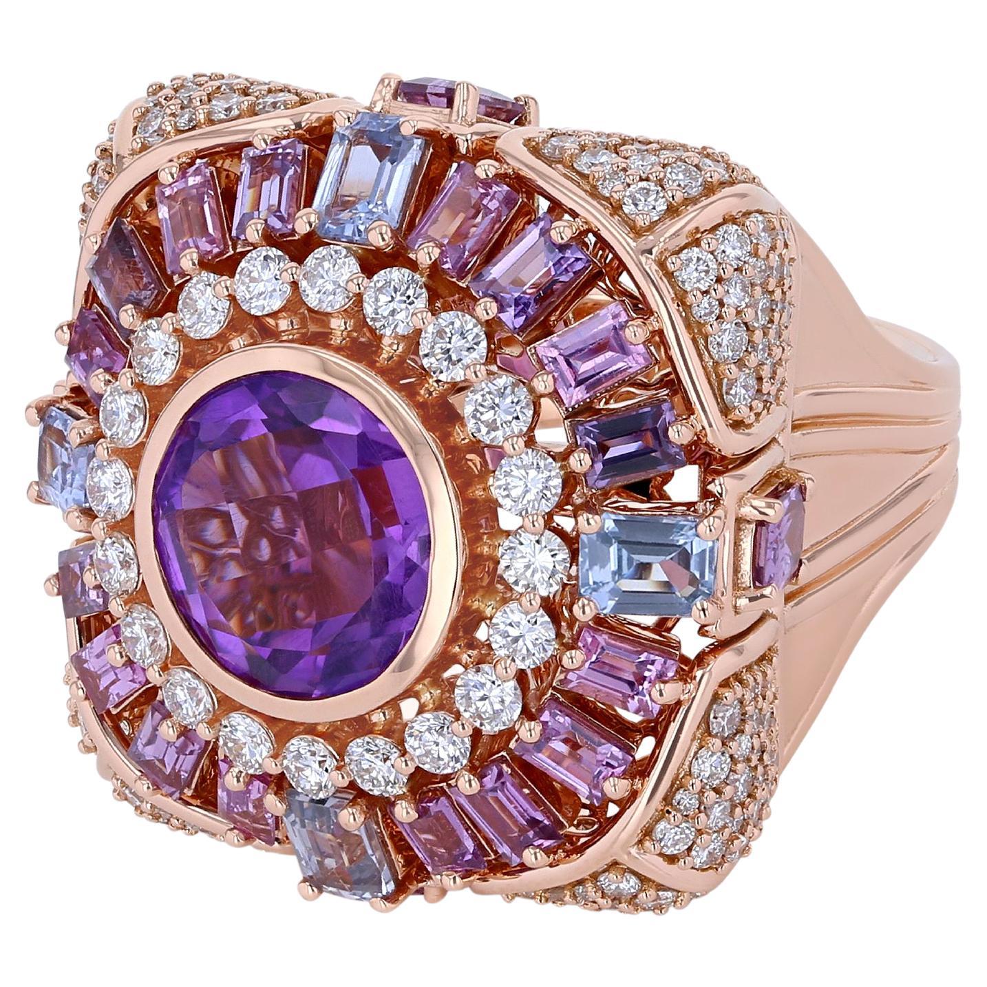 Multi-Gem Ring at 1stDibs | multi gem rings