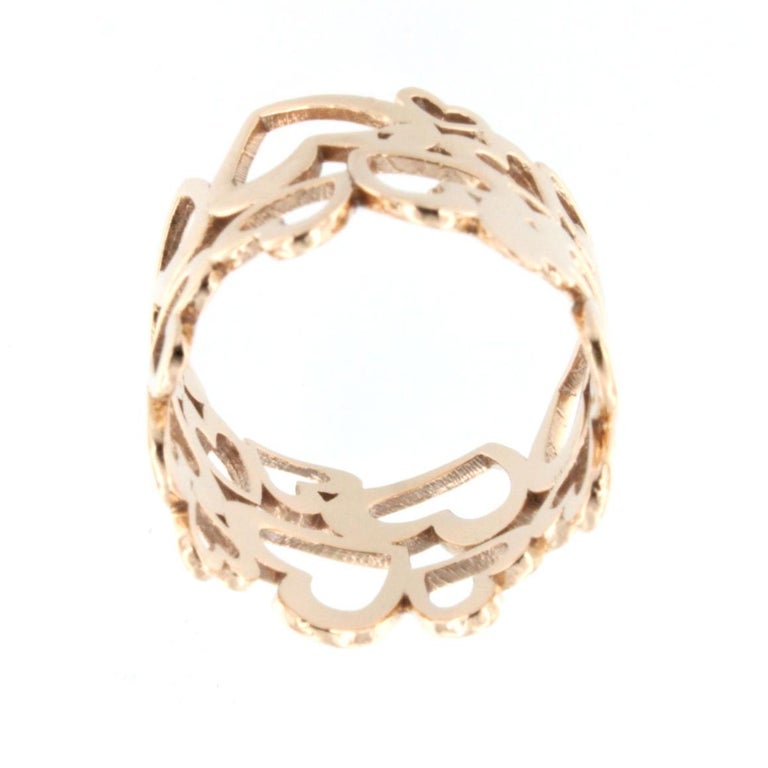18 Karat Rose Gold Ring For Sale at 1stDibs