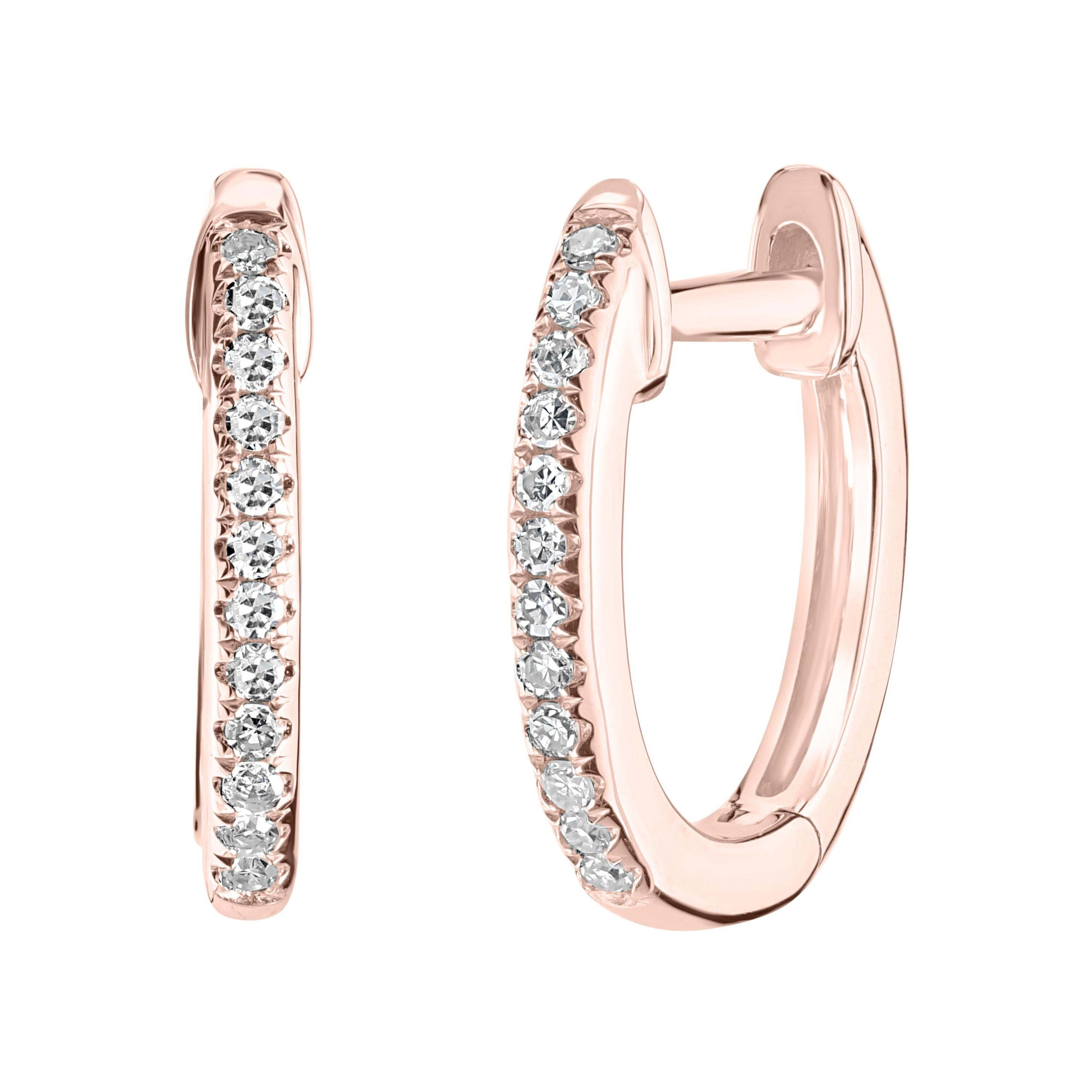 Pave Rose Cut Diamond Hoop Earrings For Sale at 1stDibs | pave diamond ...