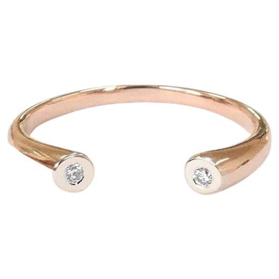 Retro Diamond Two Color Gold Ring at 1stDibs