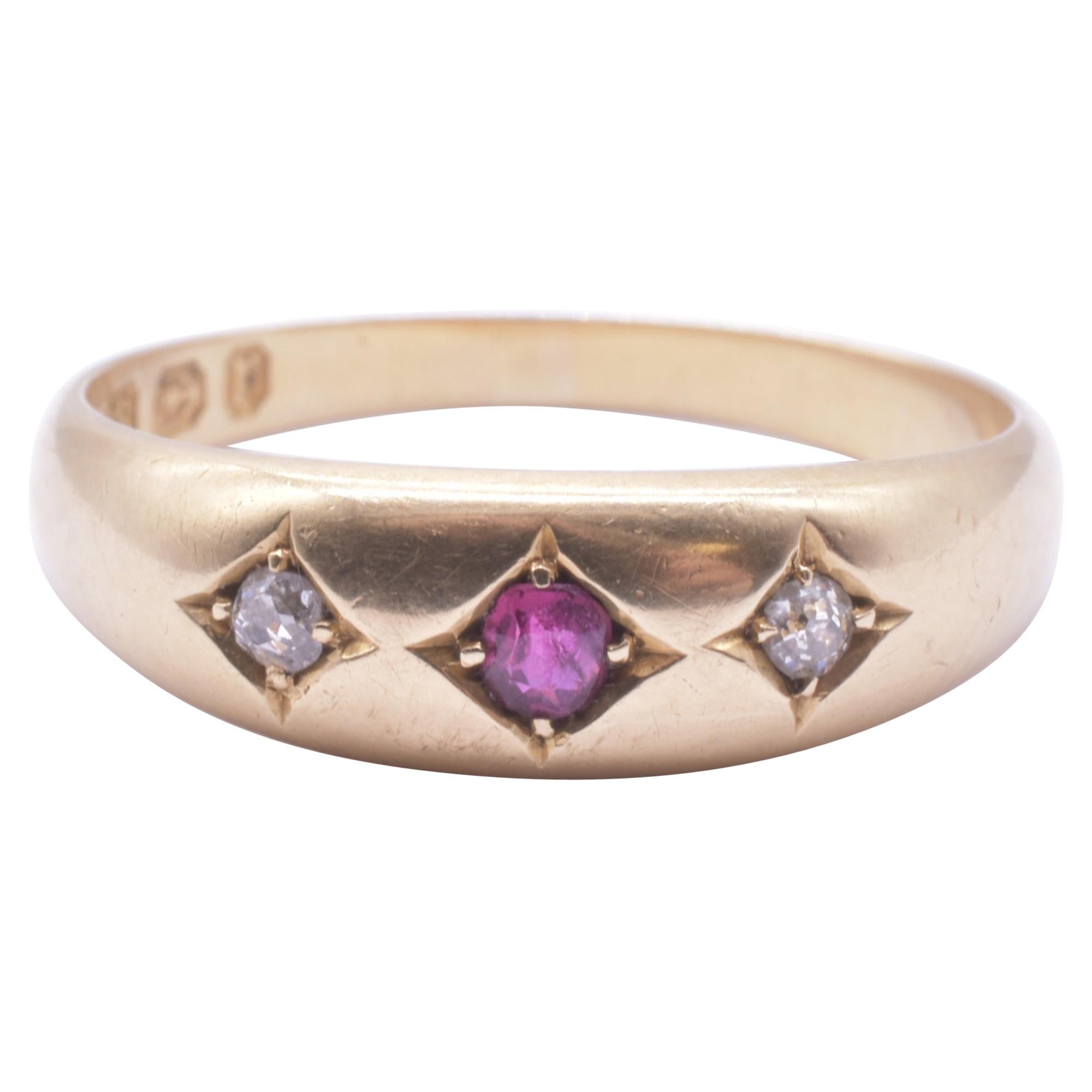 20th century 18K abstract Ring, English hallmarks, C.1970 at 1stDibs