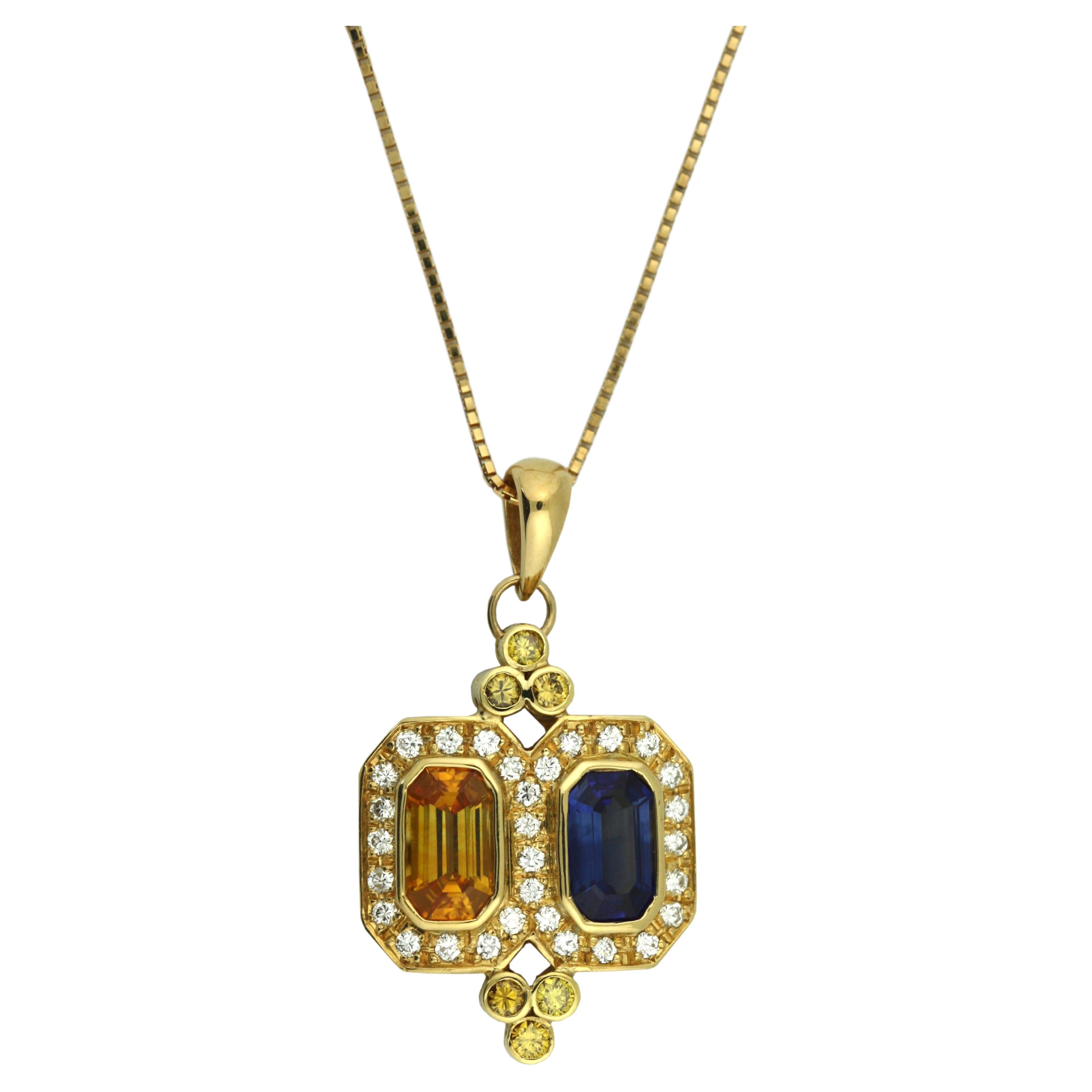Remarkable Yellow Diamond Pendent For Sale at 1stDibs