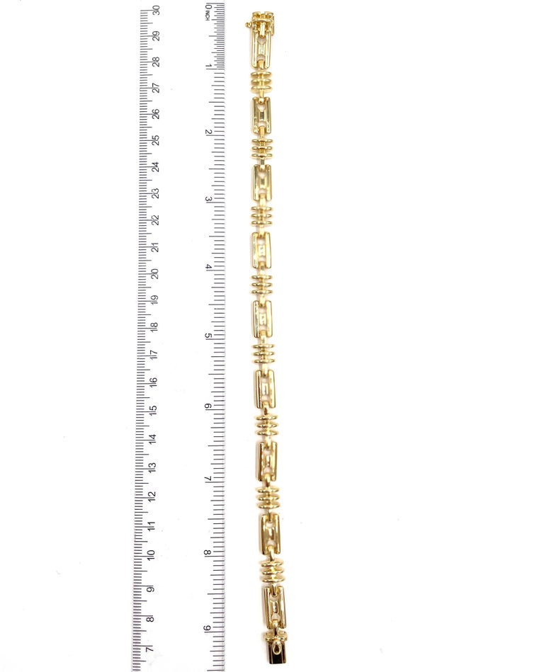 18k Solid Gold Men's Fancy Link Bracelet For Sale at 1stDibs