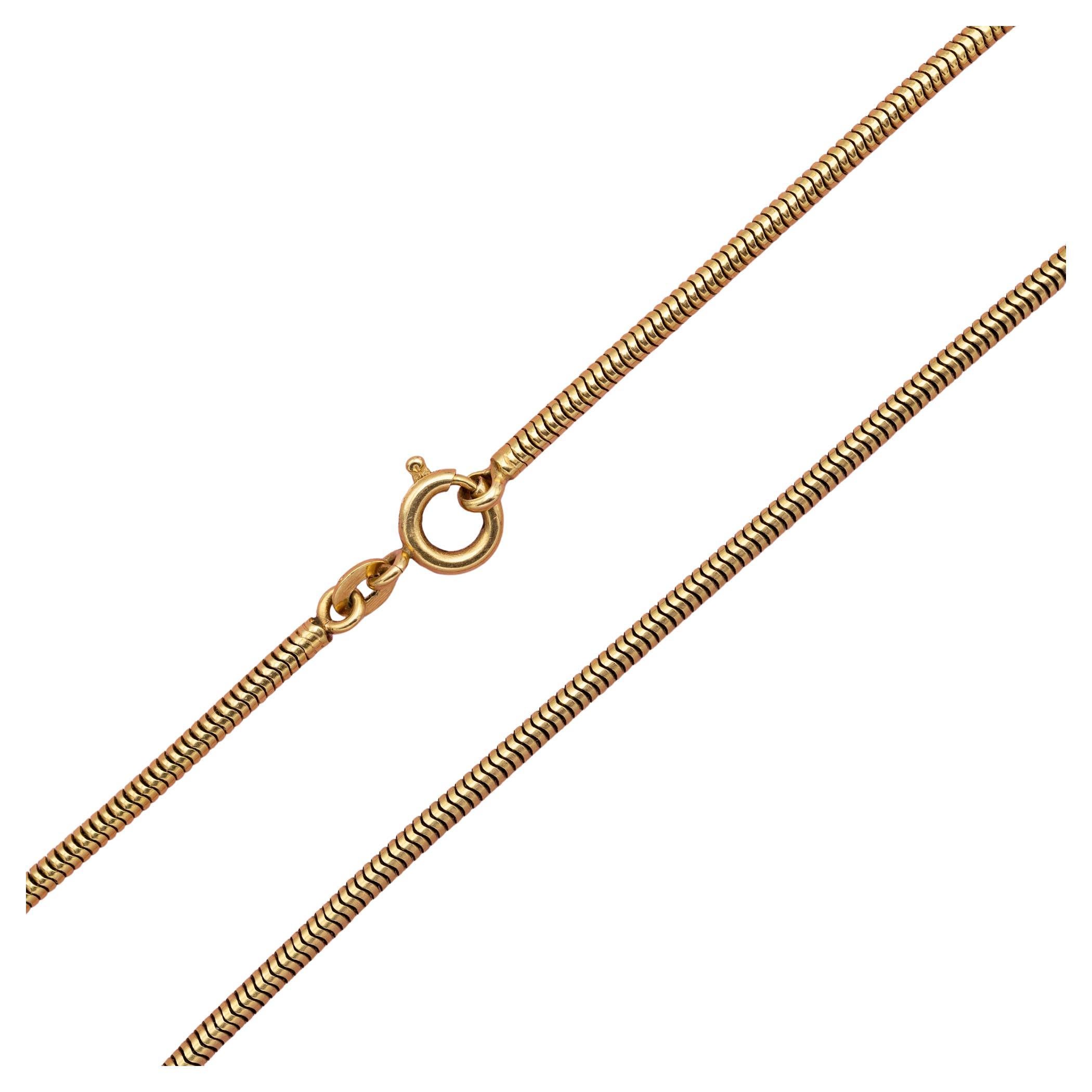 18k solid gold Retro popcorn chain - Italian 1960's necklace - 93 cm ...