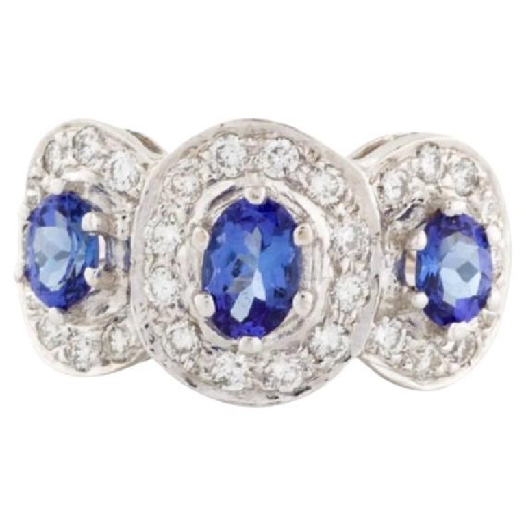18k Spectacular Tanzanite Plus Diamond Cocktail Ring For Sale at 1stDibs