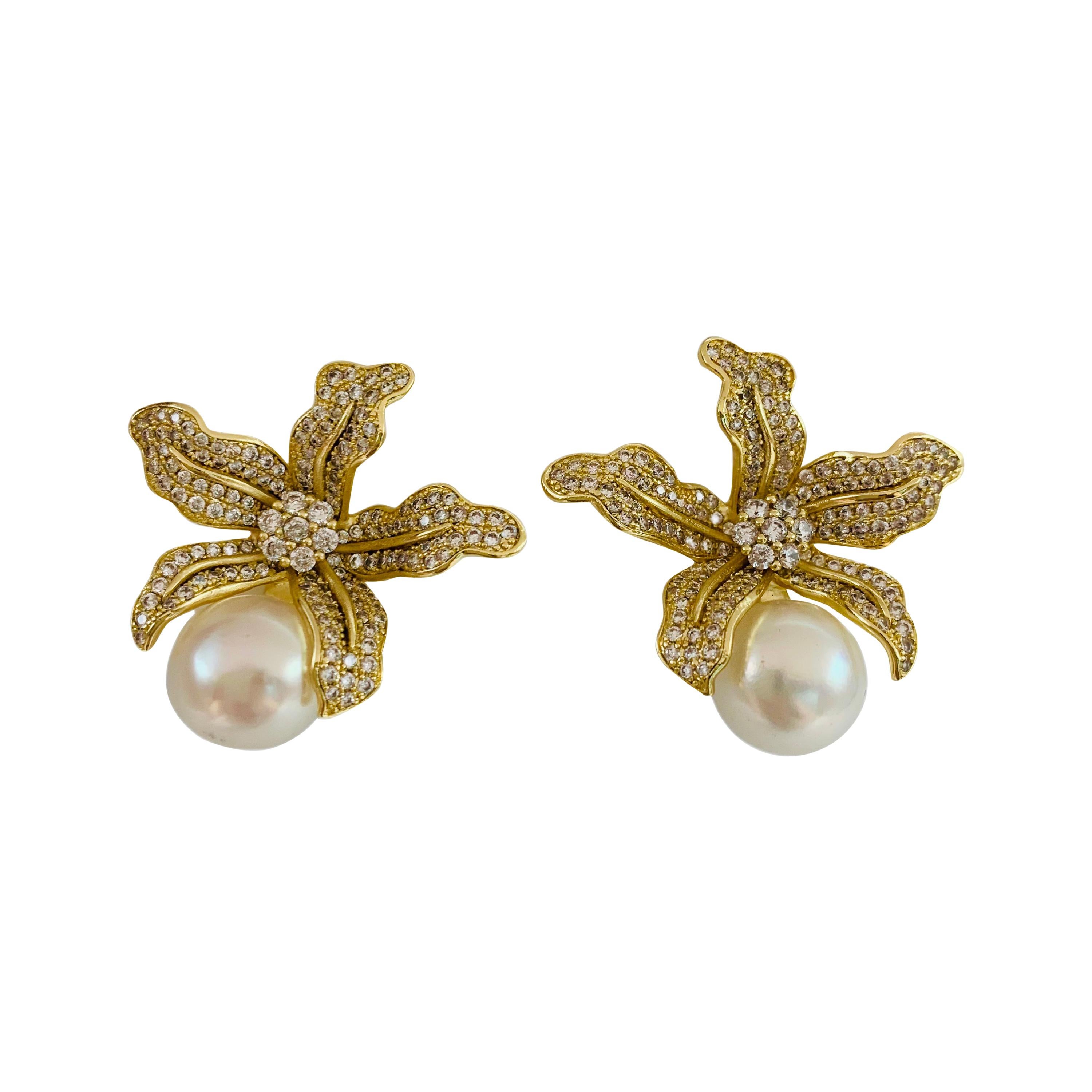 18th Century Iberian Pendeloque Topaz Diamond Earrings For Sale at 1stDibs