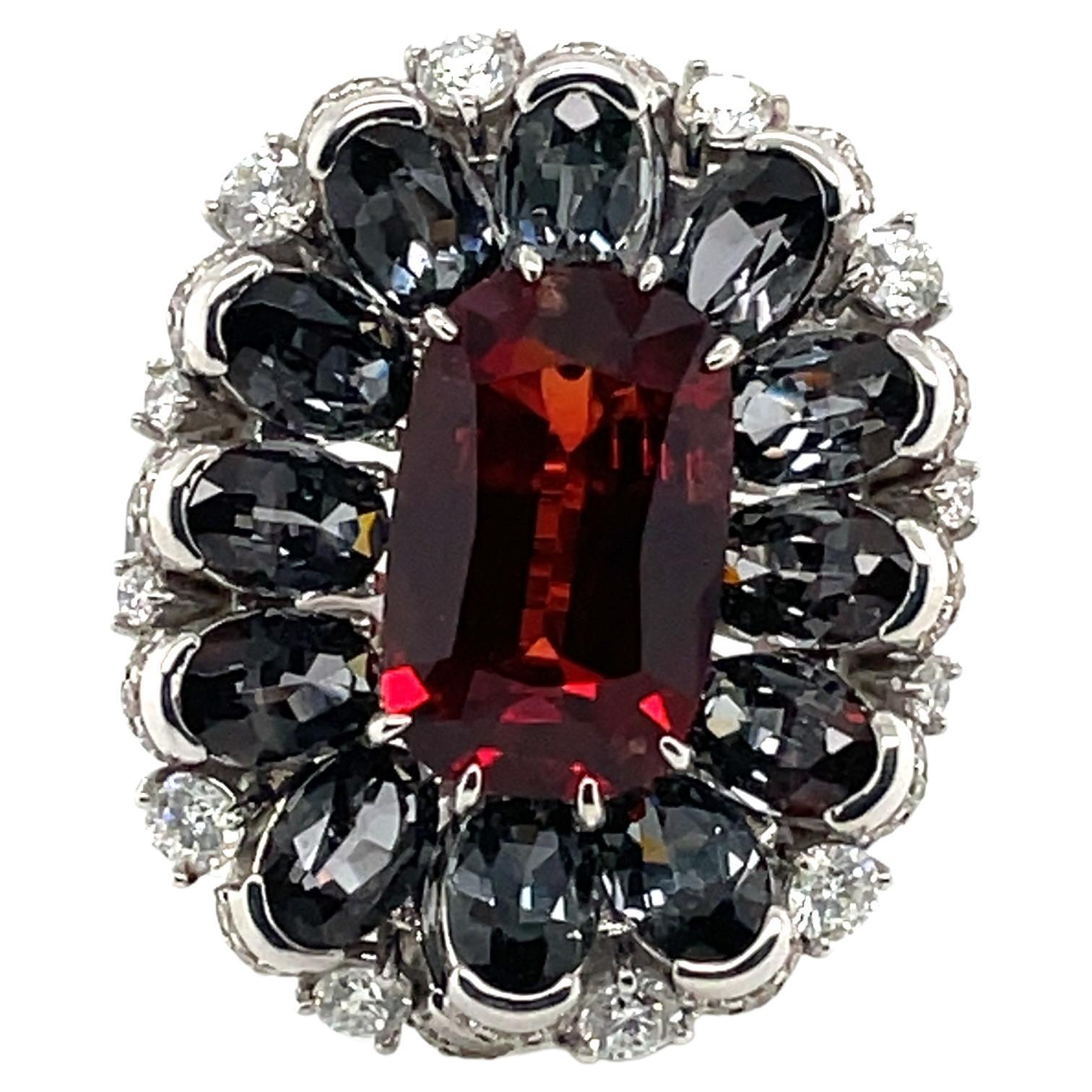 Fiery Orange Spinel Ring at 1stDibs