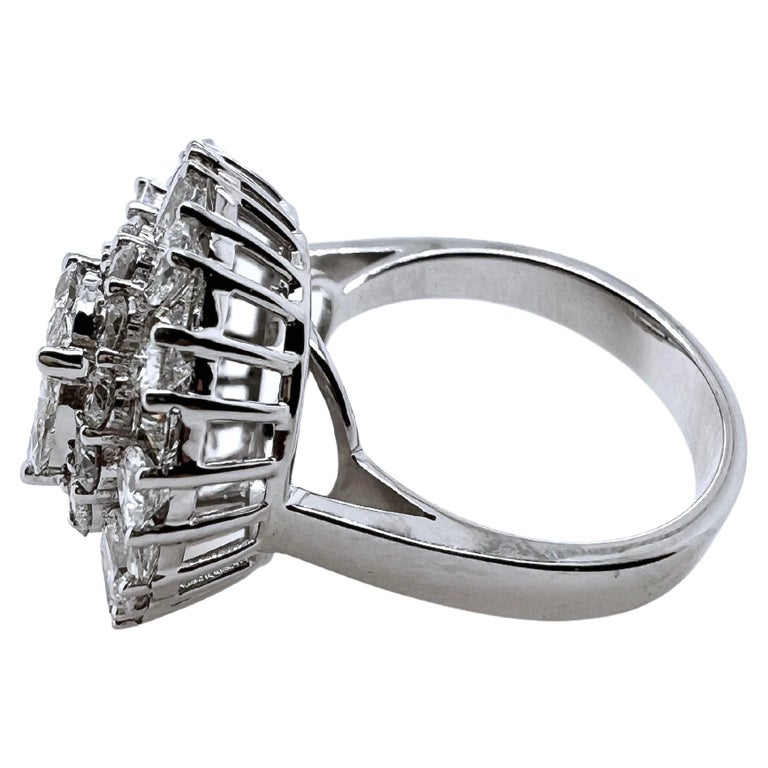 18k White Double Bubble Diamond Band Ring For Sale at 1stDibs