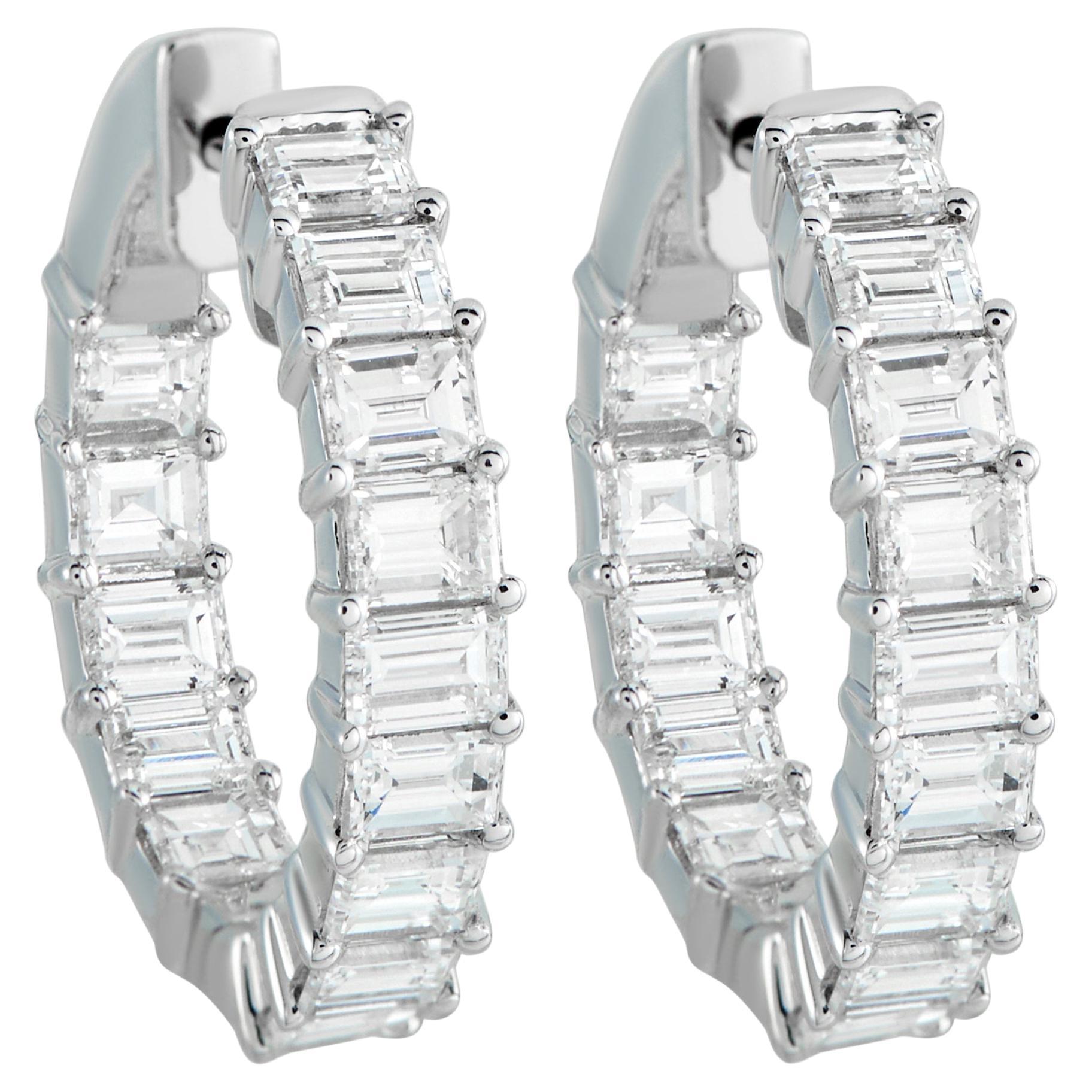 NALLY Diamond Hoop Earrings For Sale at 1stDibs | diamond earrigns