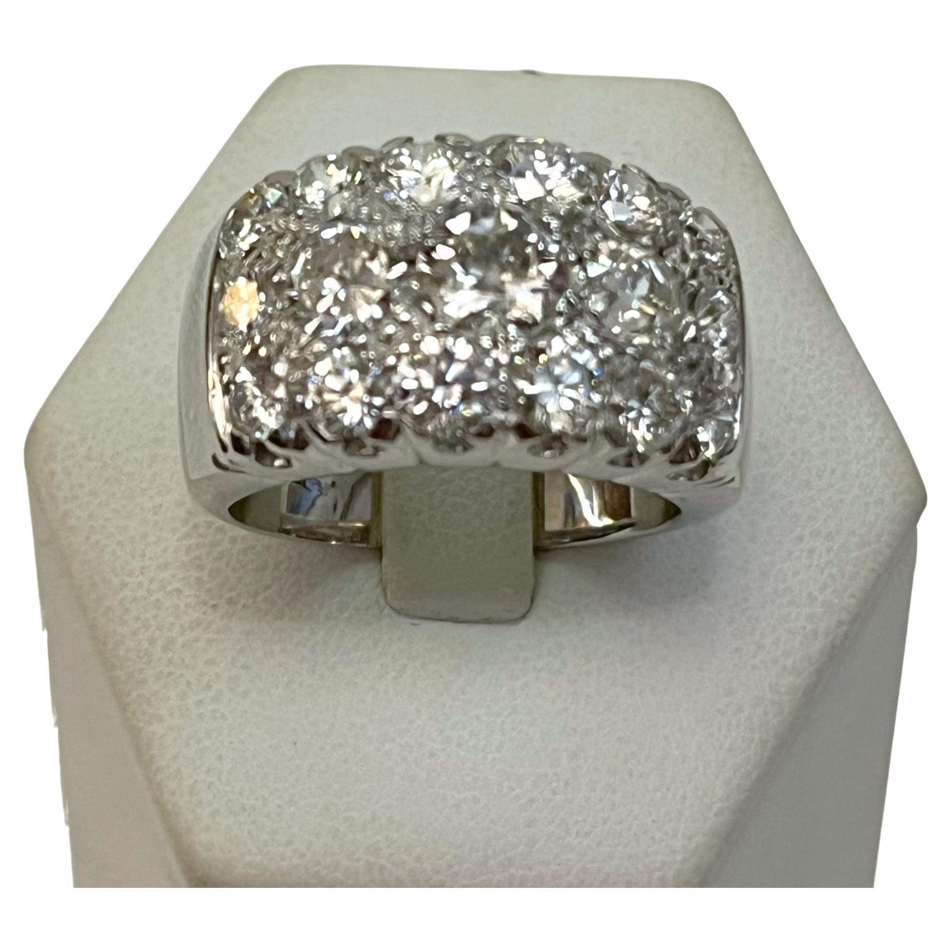 18K White Gold Diamond Band Ring, 2.2ct, Buccellati, Italy, 1960s For ...
