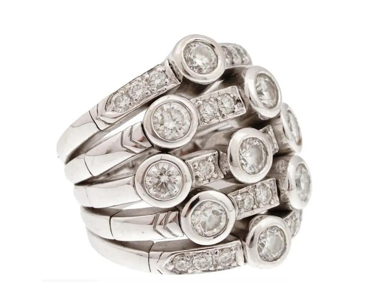 18K White Gold And Diamonds Ring By Sonia Bitton For Sale at 1stDibs