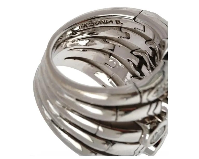 18K White Gold And Diamonds Ring By Sonia Bitton For Sale at 1stDibs