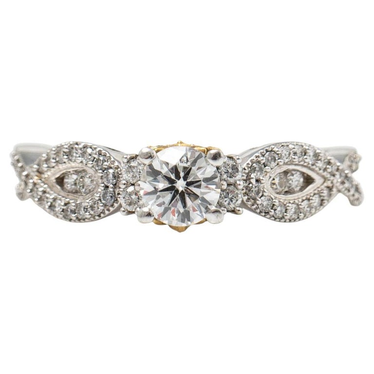 18k White Gold Canadian Diamond Engagement Ring 0.95TCW For Sale at 1stDibs