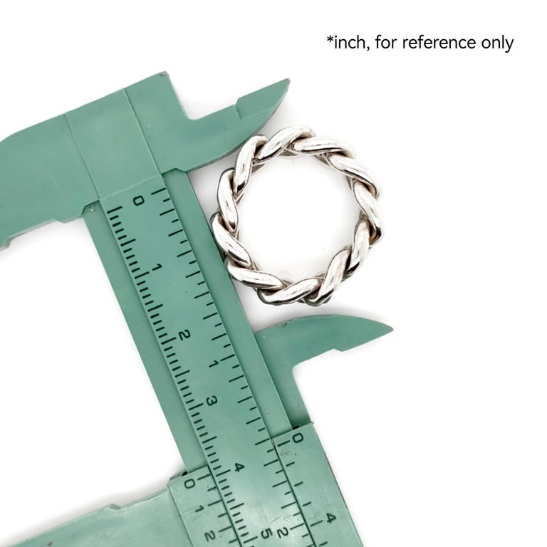 18K White Gold Cuban Fashion Ring For Sale at 1stDibs