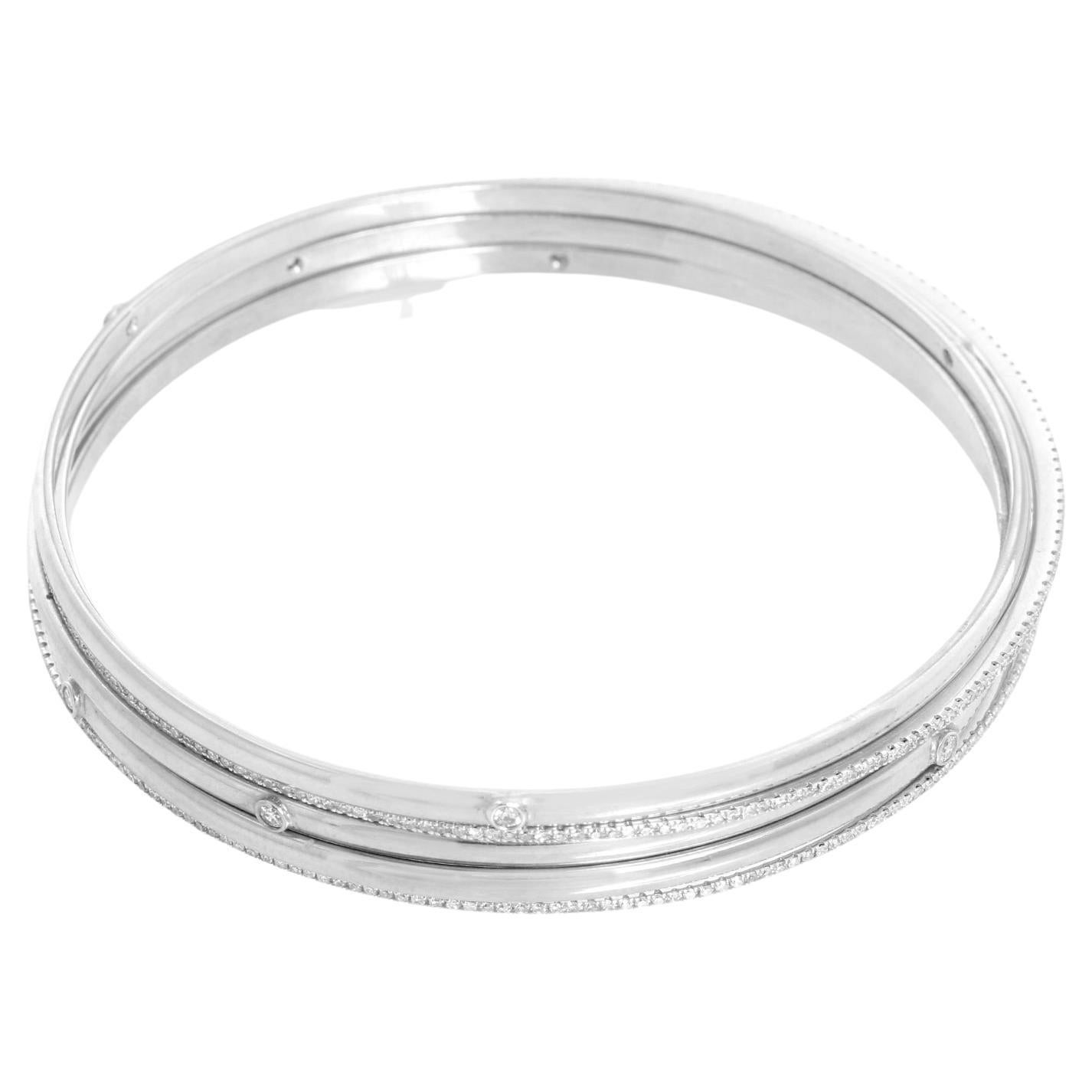 Set of Diamond and Gold Bangles For Sale at 1stDibs