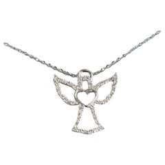 Enamel Gold Heart Charm Necklace at 1stDibs