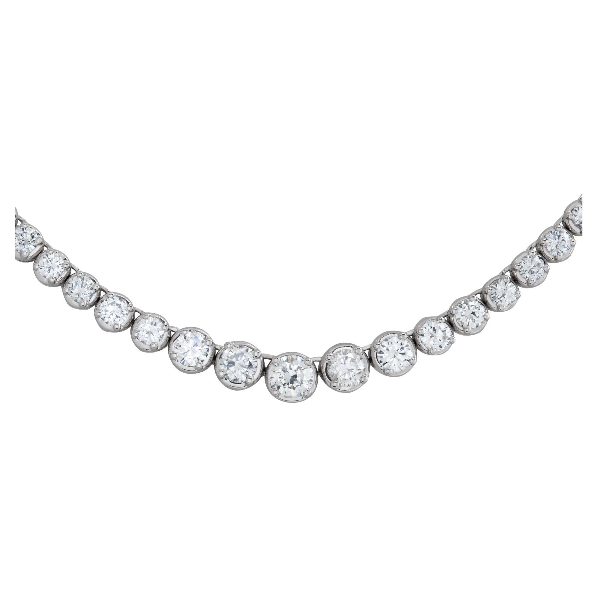 Diamonds Line Bracelet with Approx 7.60 Carats Round Brilliant Cut ...