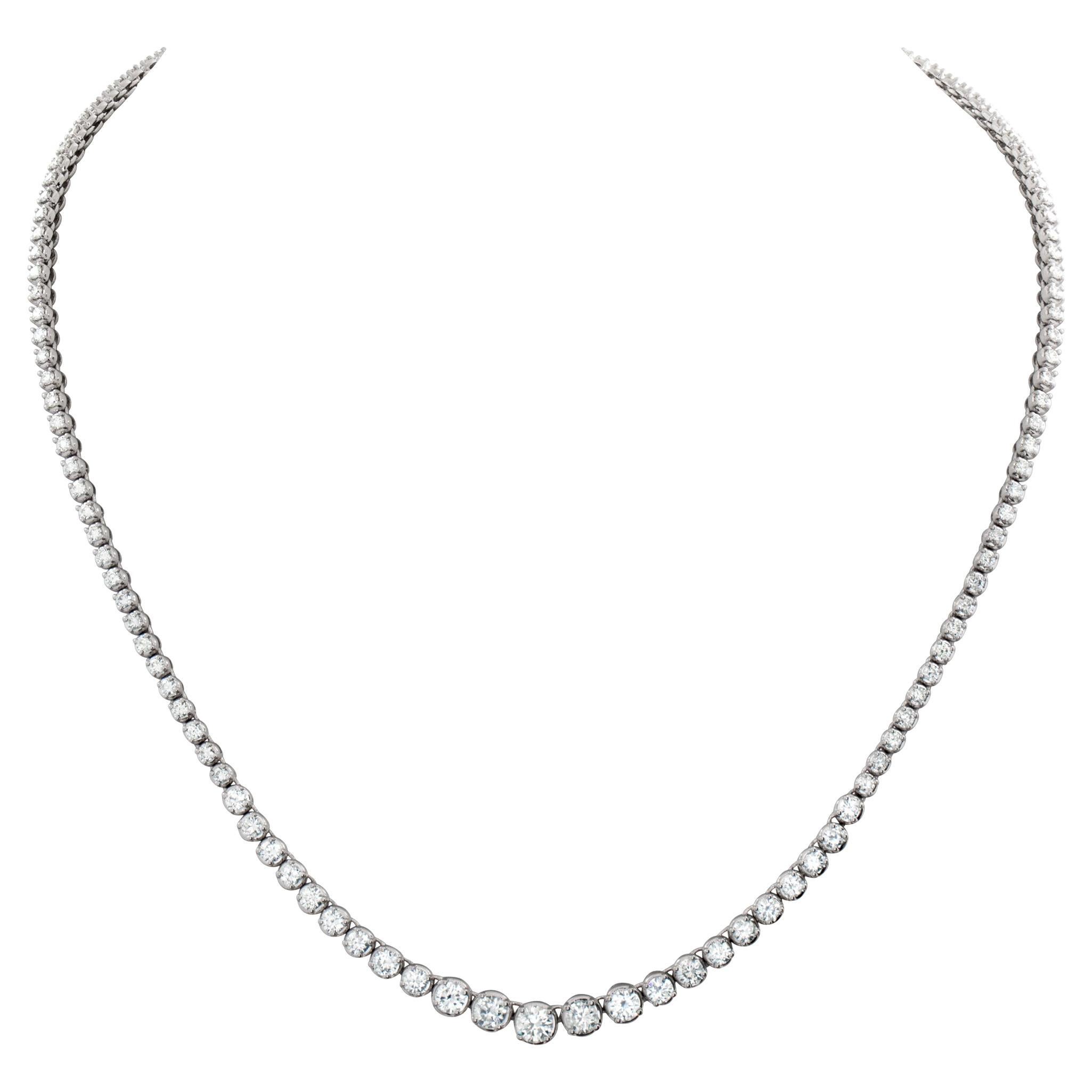 Diamonds Line Bracelet with Approx 7.60 Carats Round Brilliant Cut ...