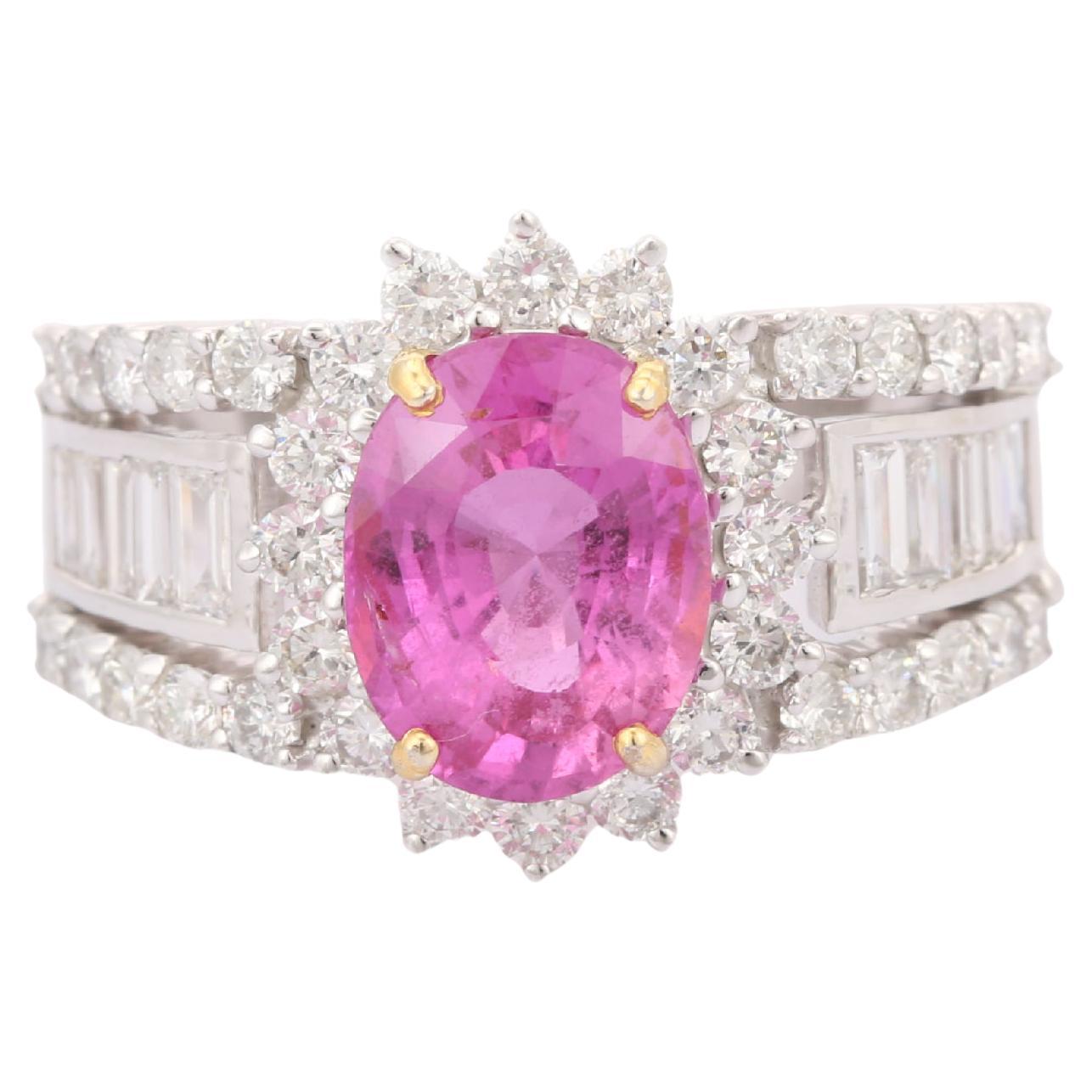 Ruby and Diamond White Gold Ring Made in Italy For Sale at 1stDibs ...