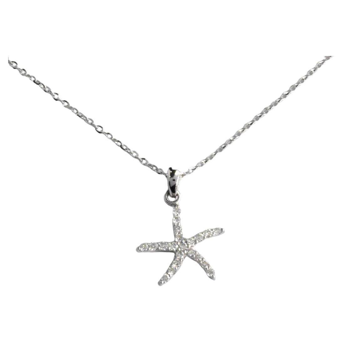 Diamond Gold Starfish Necklace For Sale at 1stDibs | diamond starfish ...