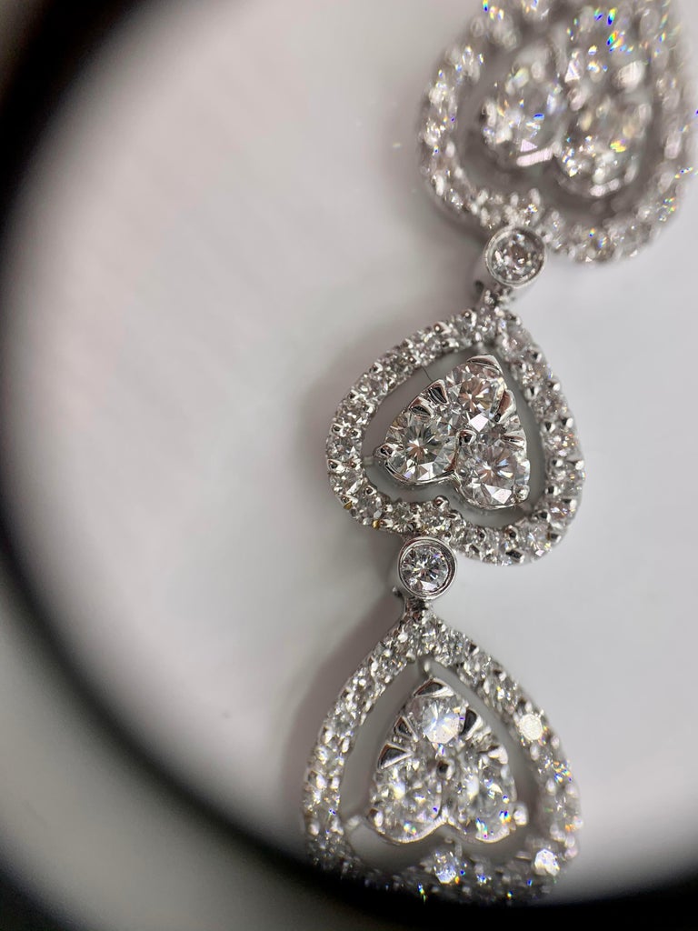 18 Karat White Gold Gregg Ruth Diamond Heart Bracelet For Sale at ...