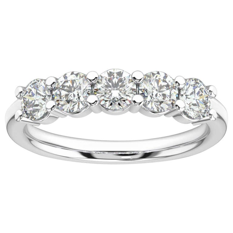 18K White Gold Helena 5 stone Diamond Ring '1 Ct. tw' For Sale at 1stDibs