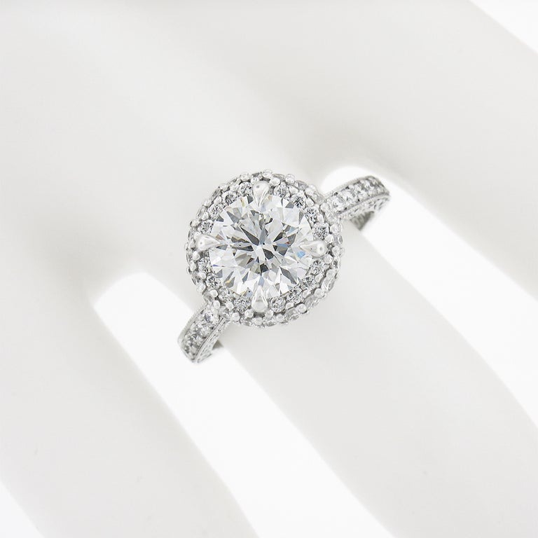 18k White Gold Tacori GIA Round Diamond 2.51ctw Engagement Ring Style ...