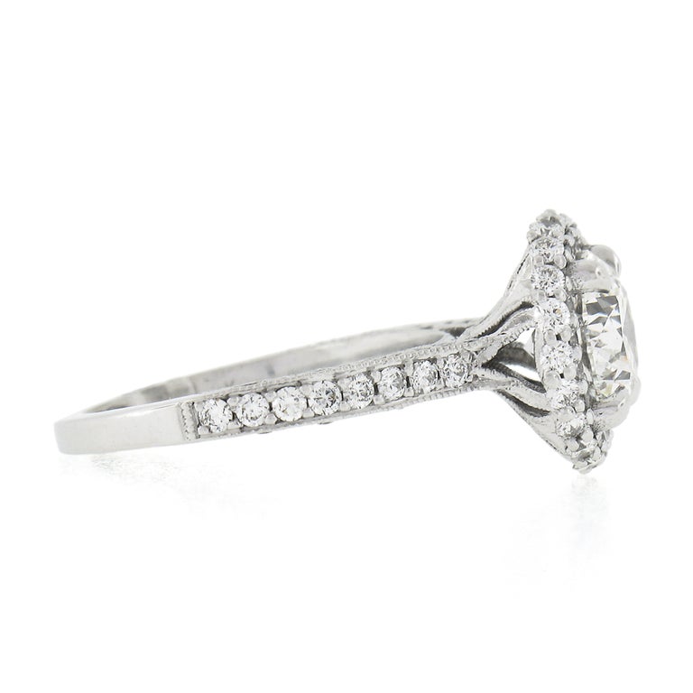 18k White Gold Tacori GIA Round Diamond 2.51ctw Engagement Ring Style ...