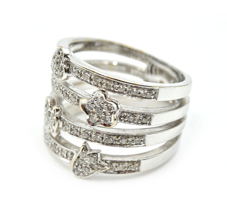 18 Karat White Gold Tous Gold Puppies 0.30 Carat Diamond Ring For Sale ...