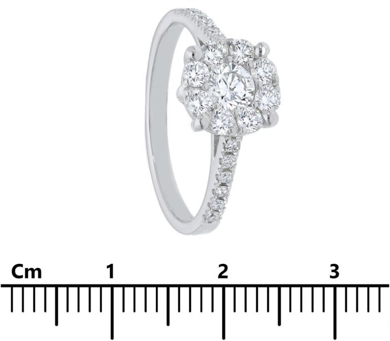 Customizable 18k White Gold Wedding Ring with Diamonds For Sale at 1stDibs