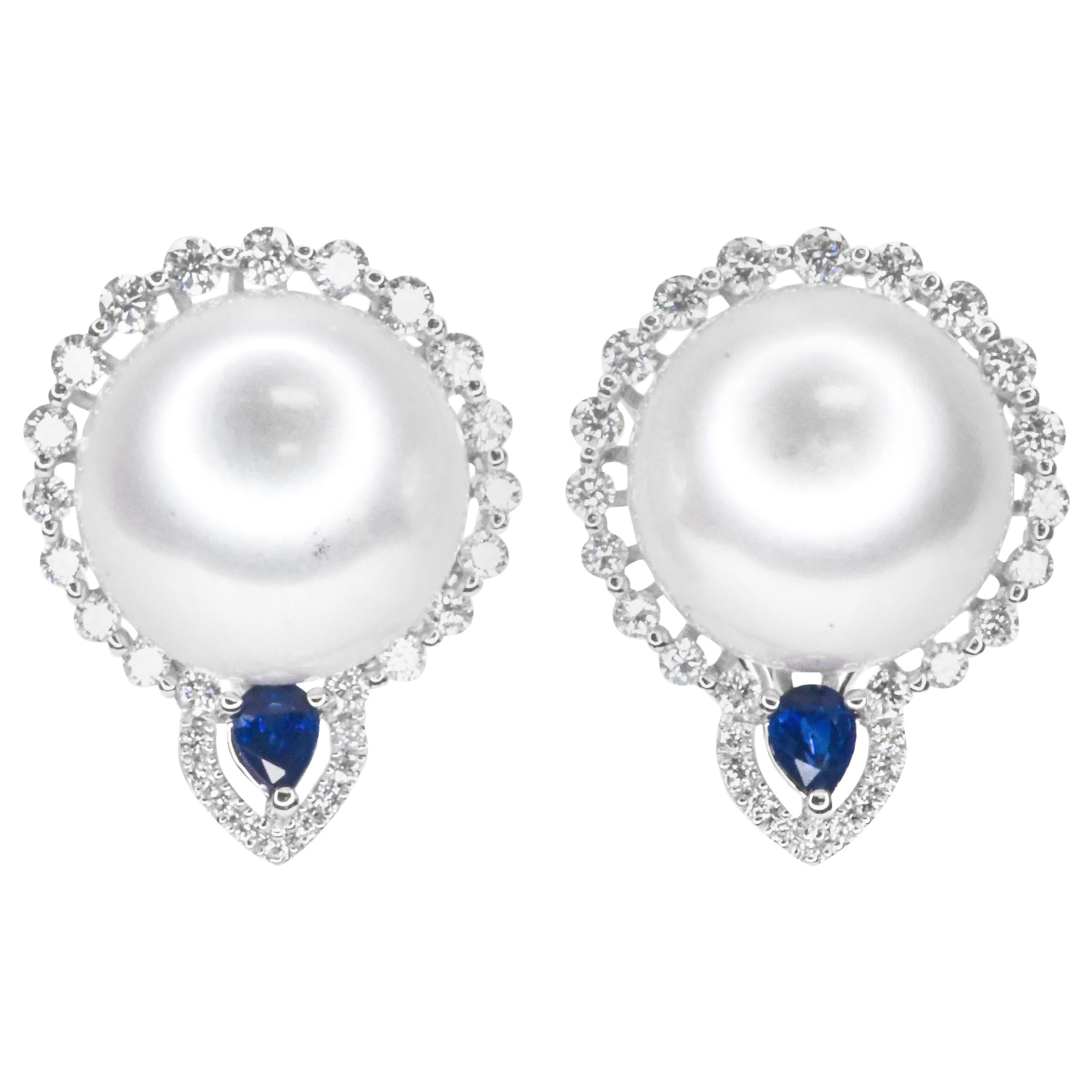 18 Karat Open End Bangle with Two Baroque Pearls in White with Yellow ...