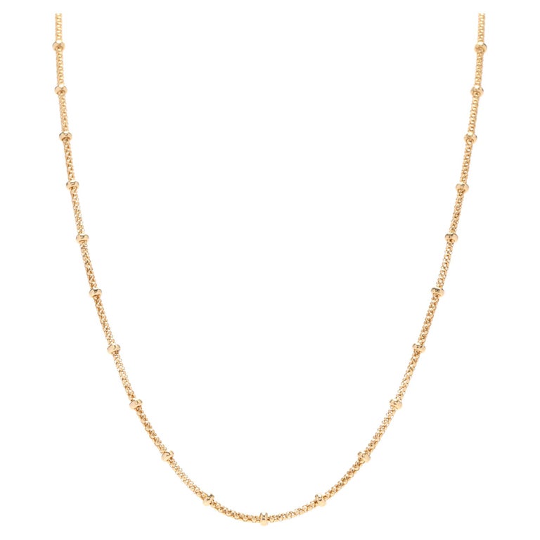18K Woven Bead Chain at 1stDibs