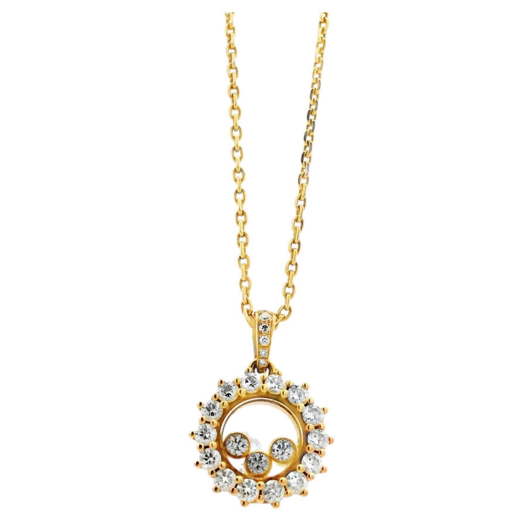 Le Vian Chocolate Diamond Circle Pendant Necklace in 14K Yellow Gold ...