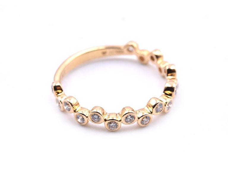 18 Karat Yellow Gold .32 Carat Diamond Band at 1stDibs | 32 karat gold ring