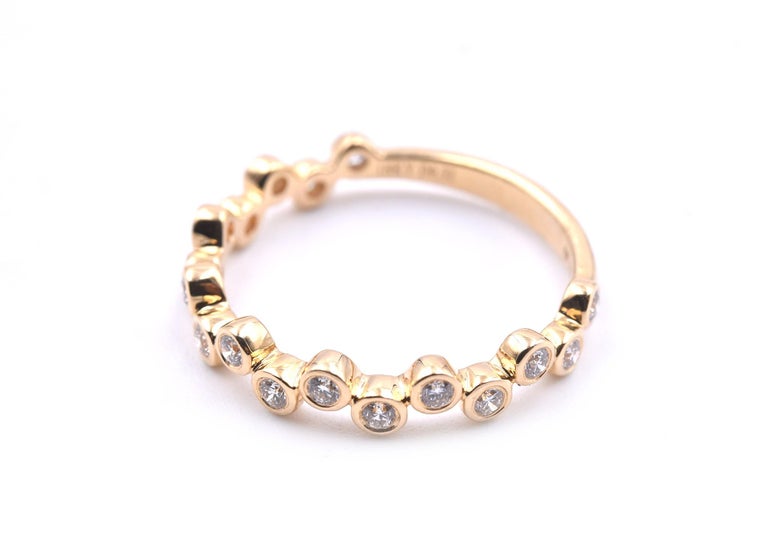 18 Karat Yellow Gold .32 Carat Diamond Band at 1stDibs | 32 karat gold ring